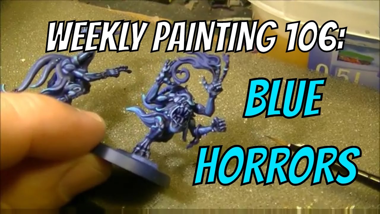 Weekly Painting 106: Blue Horror - YouTube