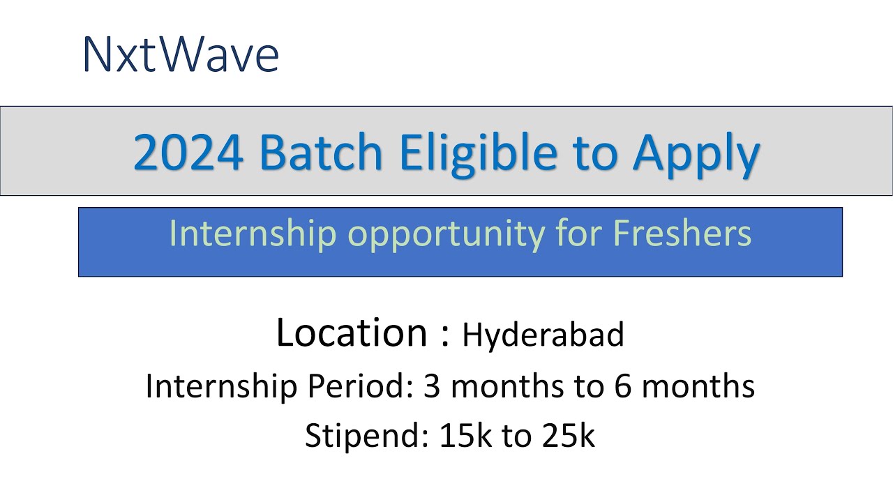 NxtWave Hiring 2024 Batch for Content Developer_Intern - YouTube