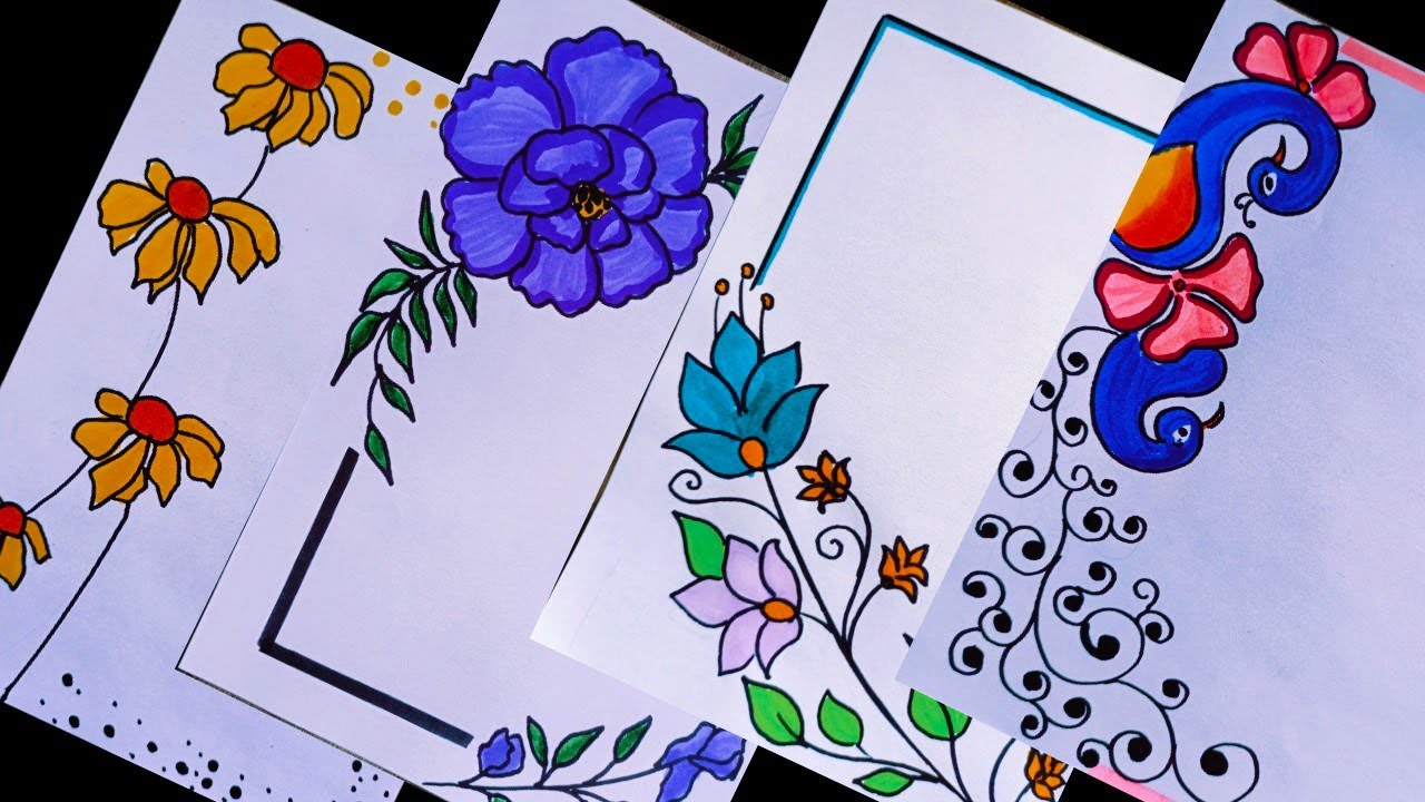 4 TRENDING 🥳BORDER DESIGNS/ PROJECT WORK DESIGNS/ ASSIGNMENT FRONT PAGE ...