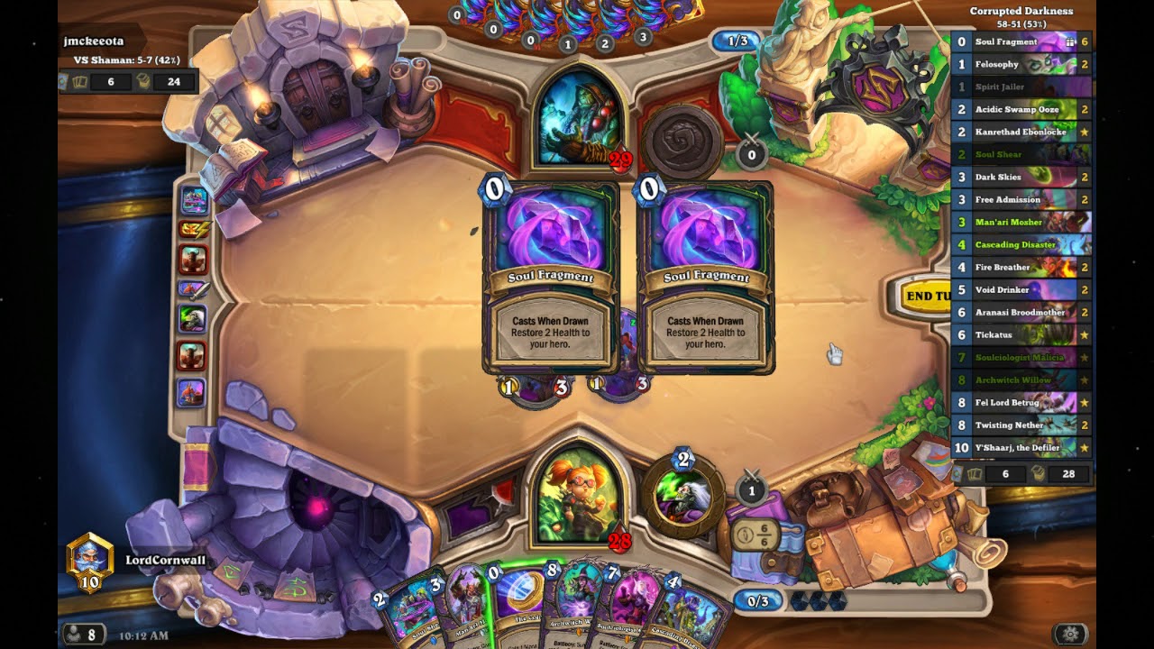 Hearthstone Standard Ladder Season 1, Episode 5, Warlock Tickatus deck ...