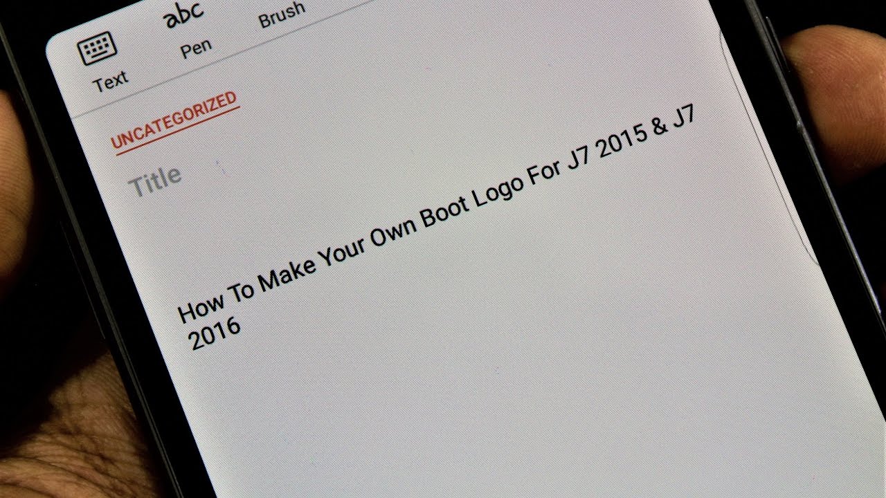 Make Your Own Boot Logo For Galaxy J7 2015 & Galaxy J7 2016 - YouTube