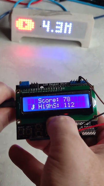 Dinosaur Game test game for the Arduino LCD Keypad Shield - YouTube