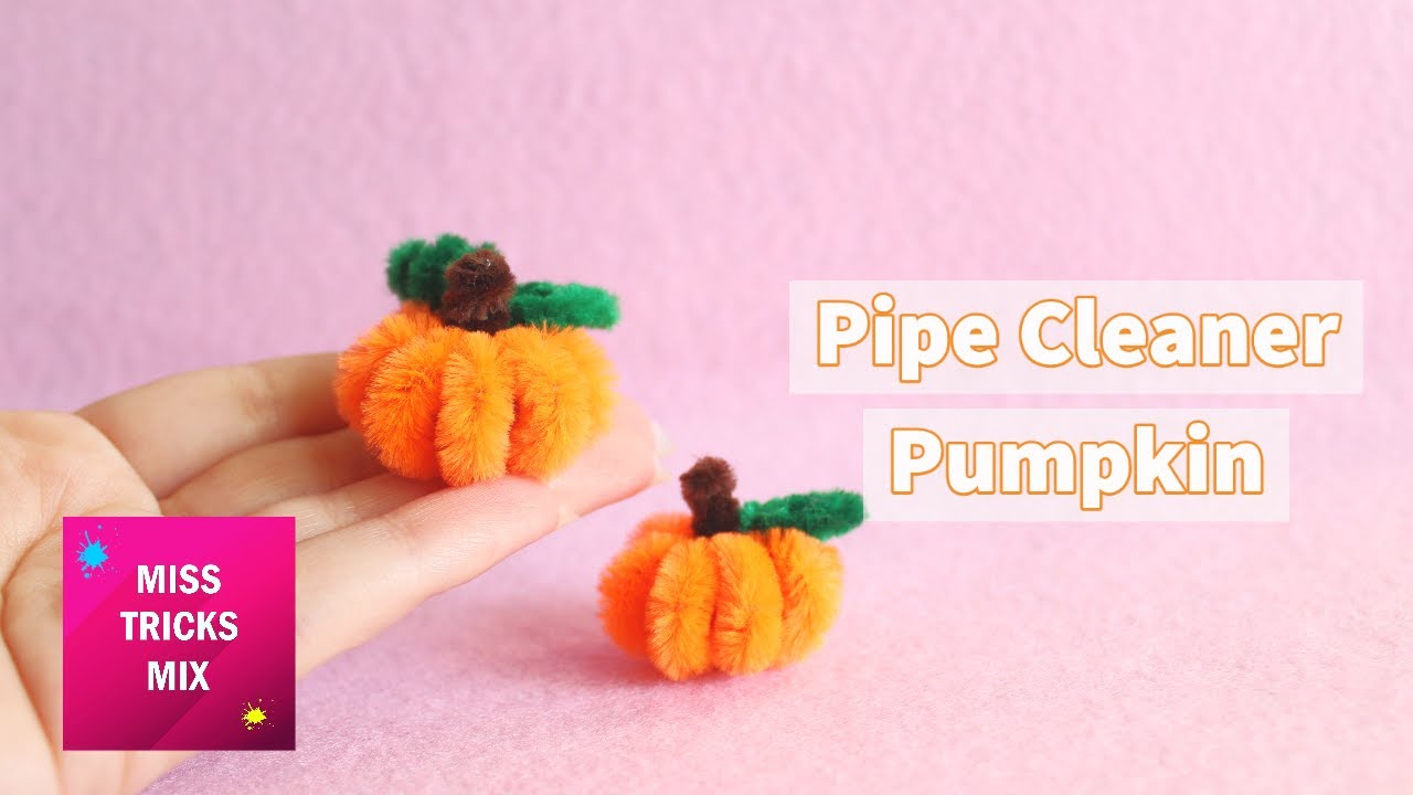 DIY Easy Pipe Cleaner Miniature Pumpkin | Pipe Cleaner Craft ...