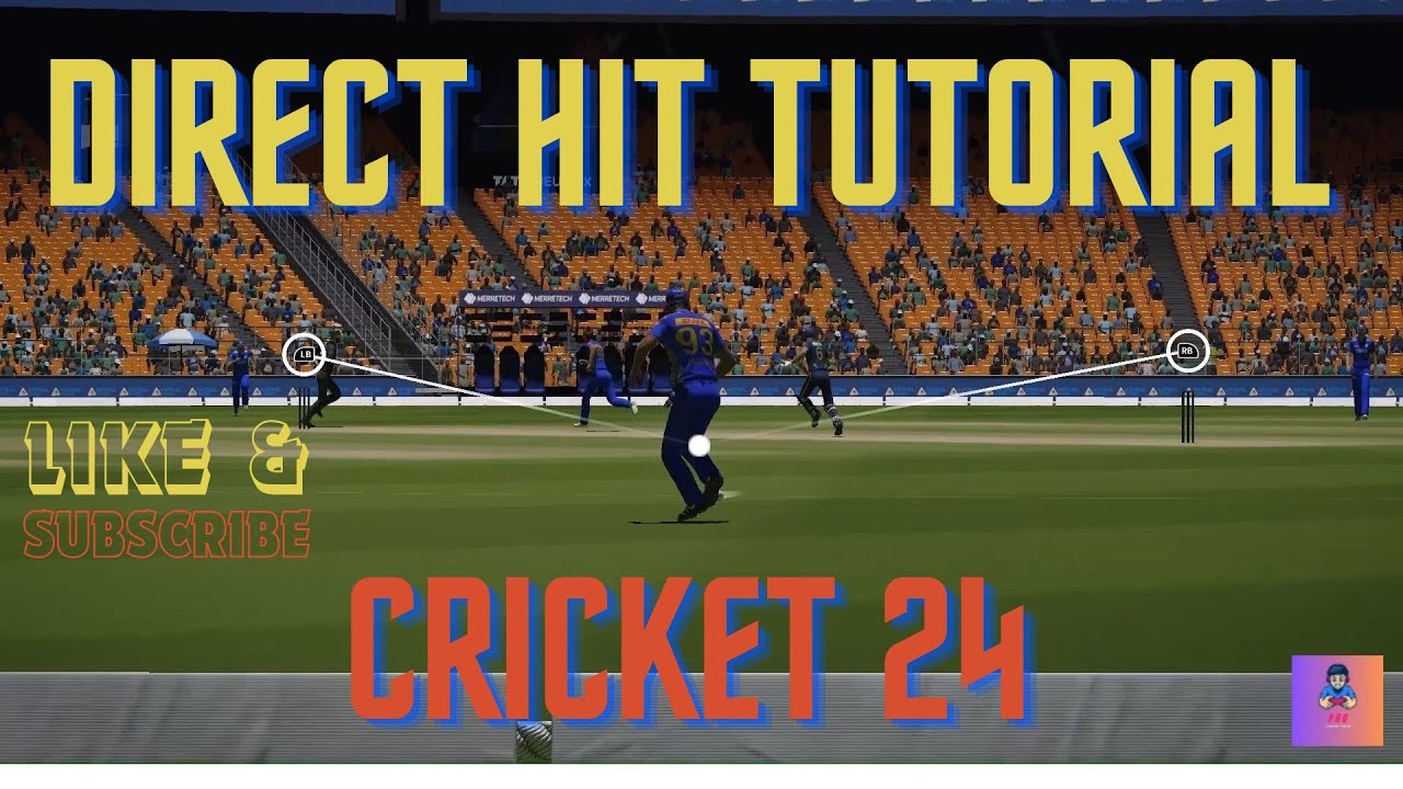 How to do Direct Hit to Stump in Cricket 24 || Fielding Tutorials ...