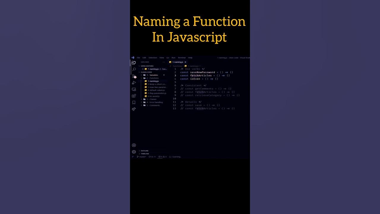 Proper Way Of Naming A Function 😎 #javascript #noderedtutorials - Youtube