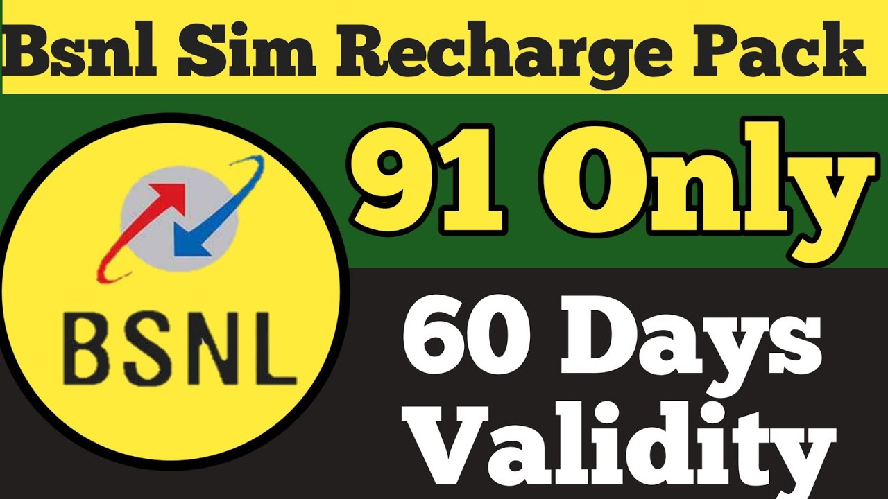 Bsnl Sim 91 Recharge Pack Details // Bsnl 91 रिचार्ज प्लान ऑफर - YouTube