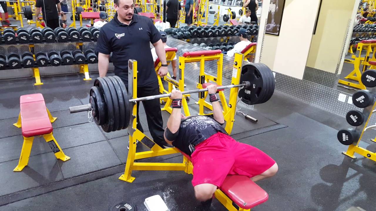 Bench press 460 x 1 with slingshot July 25 2016 - YouTube