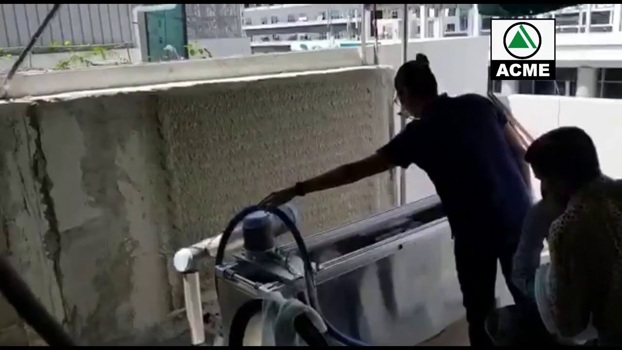 ROBOT TRÉT TƯỜNG TỰ ĐỘNG CỦA ACME EQUIPMENT - YouTube