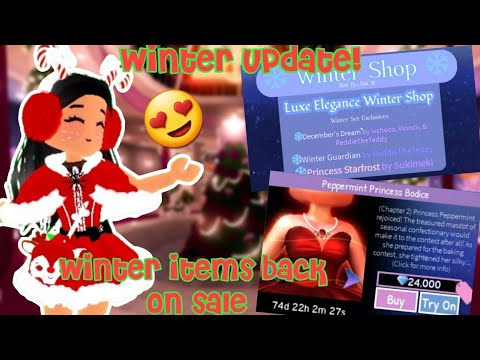 Royale High winter update!+Winter sets and items back on sale😱 - YouTube