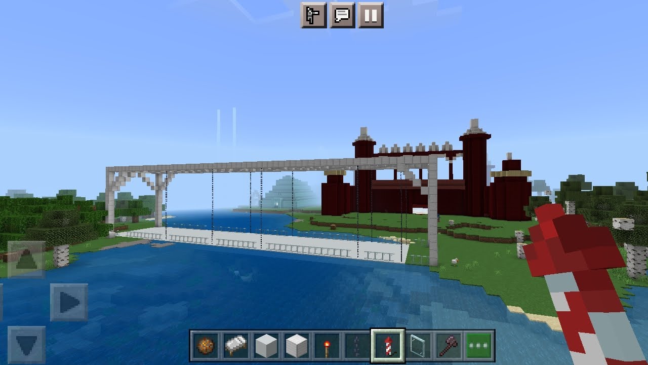 I made a hanging bridge in Minecraft - YouTube
