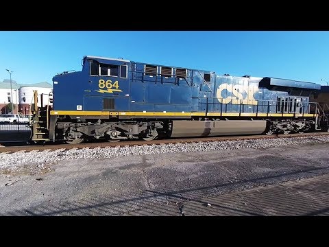 CSX Q102 with GE Locomotive Assortment - CSX 864, 775, 5425, 9008 - YouTube