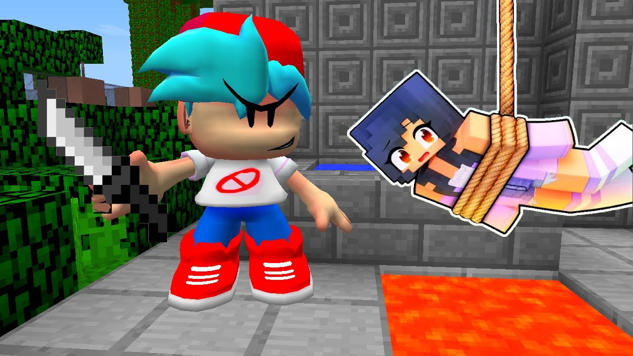 Friends saving Aphmau from FNF BOYFRIEND - Minecraft 360° - YouTube