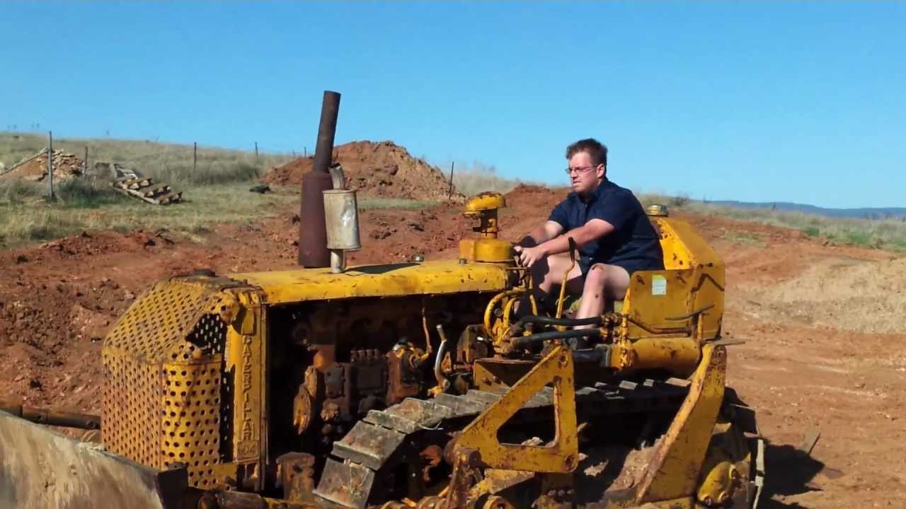 1953 D4 6U Caterpillar Dozer First Drive - YouTube