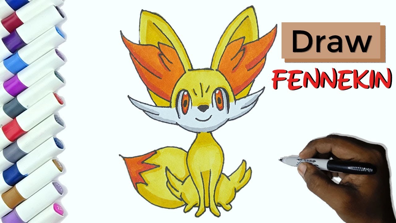 Drawing Fennekin !!! How To Draw Fennekin from Pokemon - YouTube