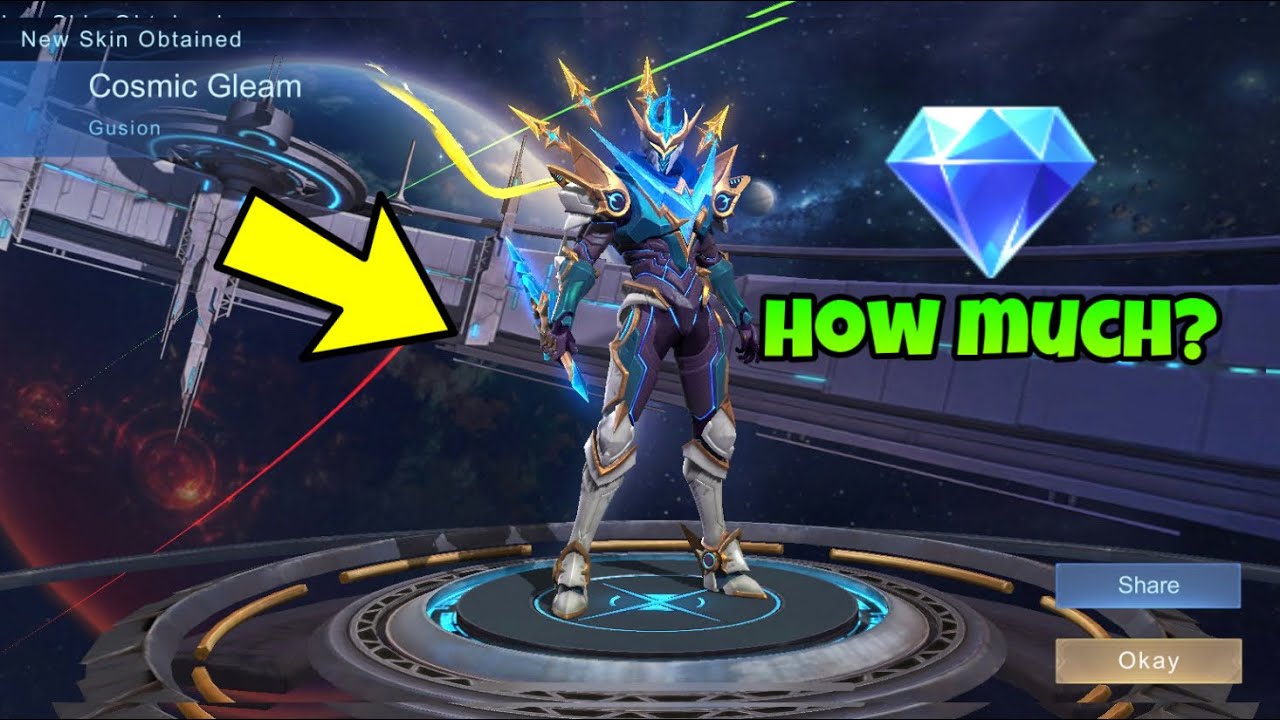 HOW MANY DIAMONDS 💎FOR GUSION LEGEND SKIN ??!🔥| GUSION COSMIC GELEAM ...