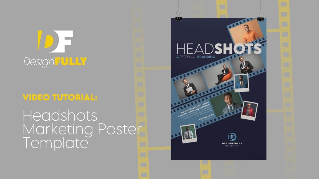 Headshots Marketing Poster Canva Template Tutorial - YouTube