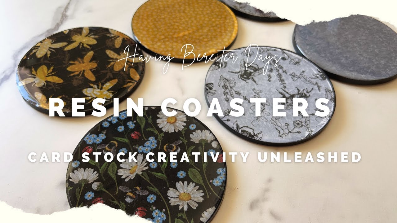 Resin Coasters with a twist: Card Stock Creativity Unleashed - YouTube