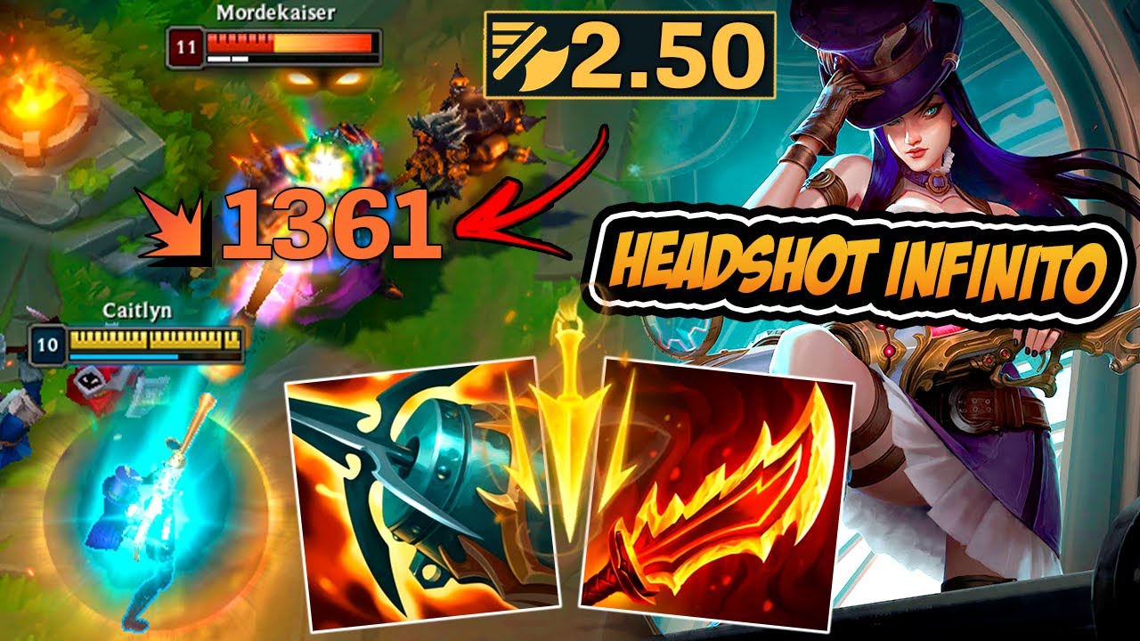 CAITLYN BUILD DE HEADSHOT INFINITO É MONSTRUOSA !! - LEAGUE OF LEGENDS ...