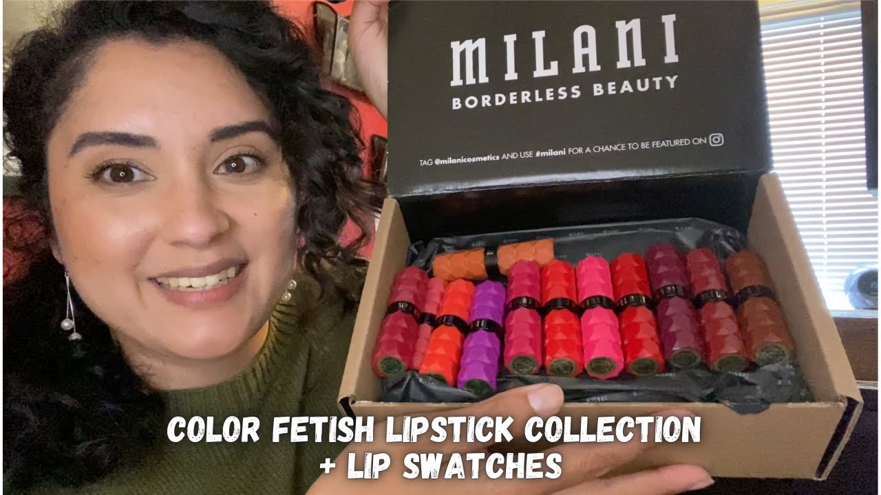 💄Lip Swatches💄 Milani Color Fetish Shine Lipstick Collection | Giveaway ...