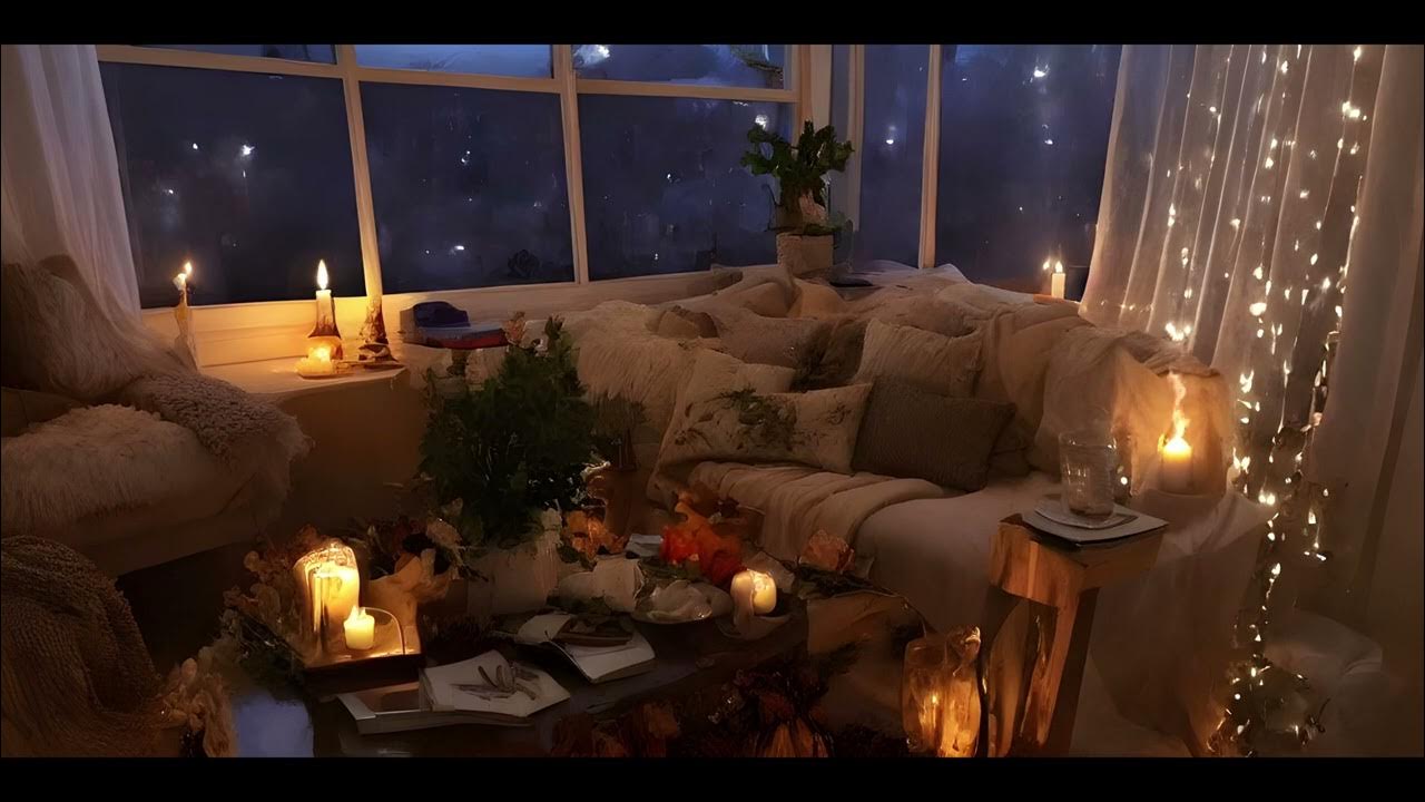 🔥🌧 Cozy Room Ambience Asmr Rain On Window Sounds With Crackling Fire 🌧🔥