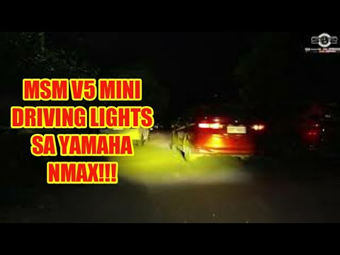 MSM V5 MINI DRIVING LIGHTS SA YAMAHA NMAX | LIGHT TEST - YouTube