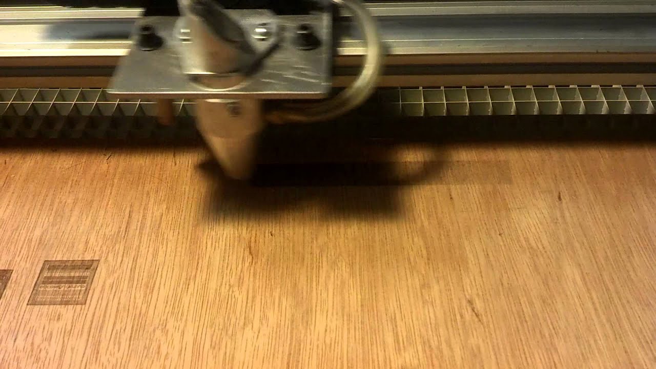 LinuxCNC raster engrave on 2.x laser - YouTube