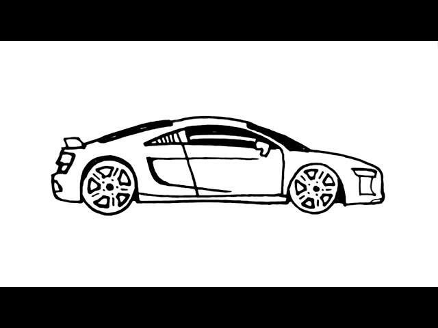 How To Draw A Audi R8 Step By Step Easy