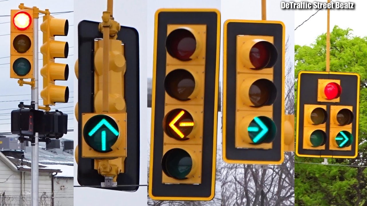 Detroit Traffic Lights Before and After Upgrades 8 - YouTube