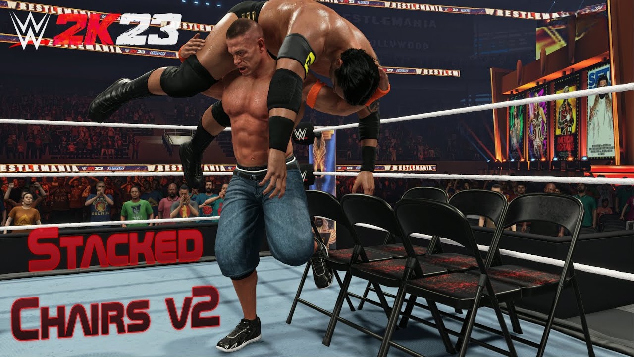 WWE 2K23 Stacked Chair v2 Gameplay - YouTube