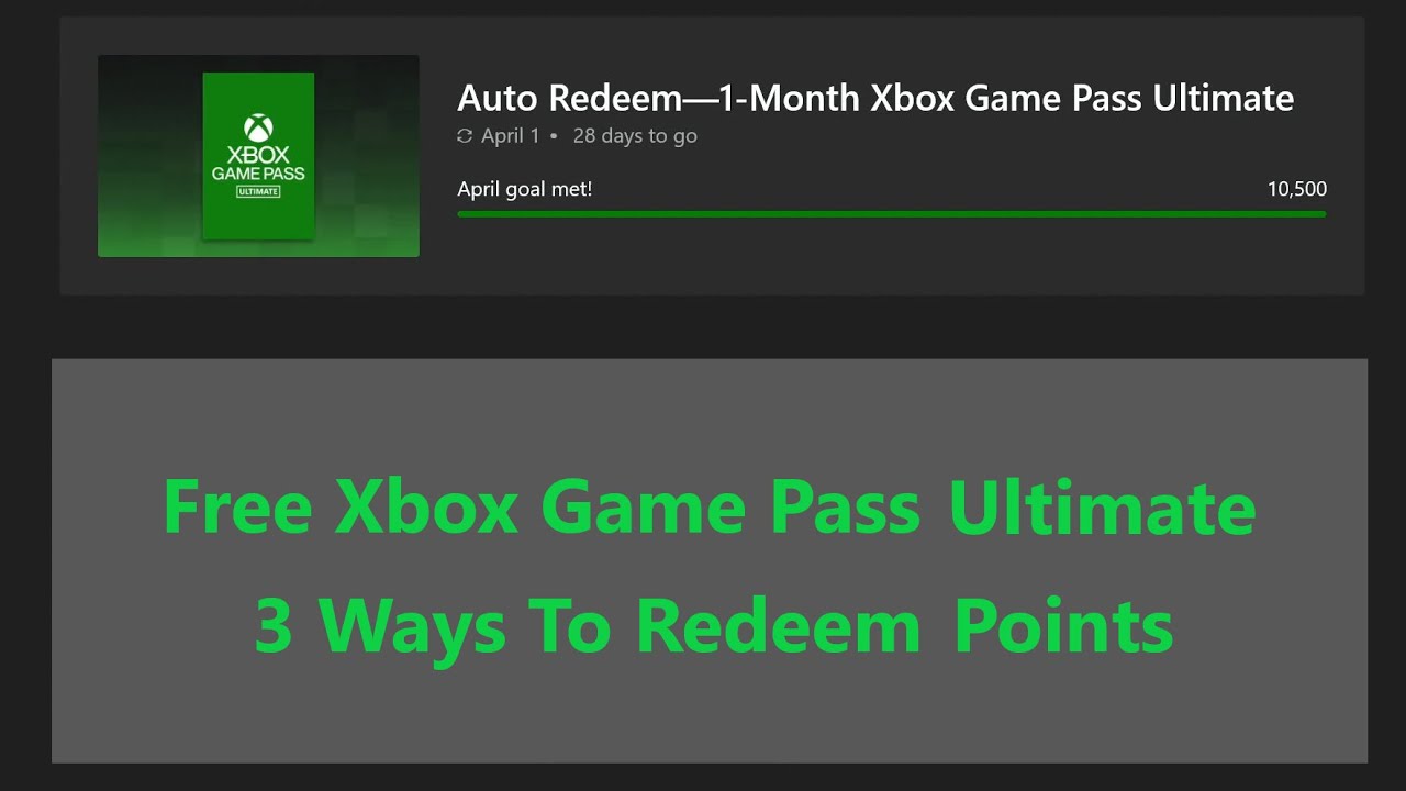 Free Xbox Game Pass Ultimate And 3 Ways To Redeem Microsoft Reward ...