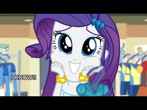 4 minutes of Rarity being iconic in the mlp equestrian girls movies
