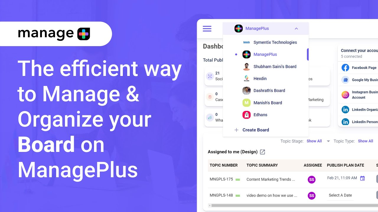 The Efficient Way To Manage And Organize Your Board On Manageplus Youtube