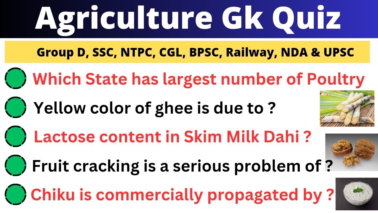 Agriculture Gk in English // Agriculture Gk Quiz Question and Answer ...