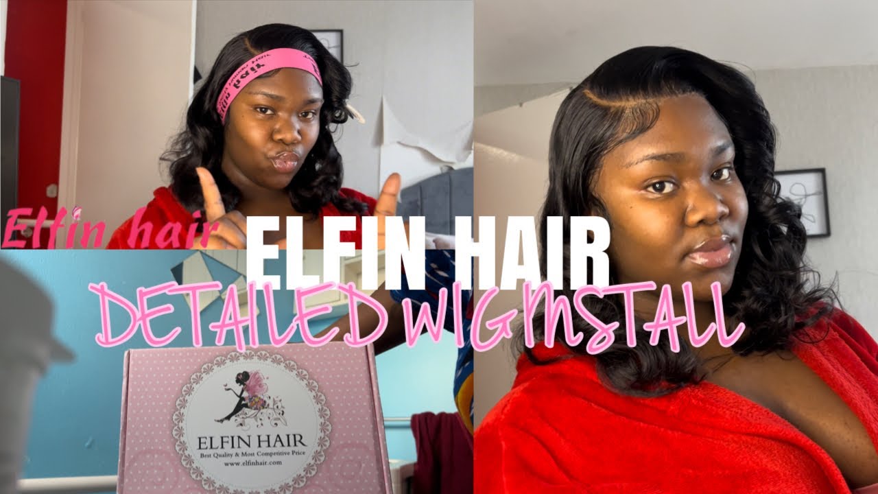 WATCH ME DO MY HAIR | Super Double Drawn Bob Wig Ft.ELFIN HAIR - YouTube