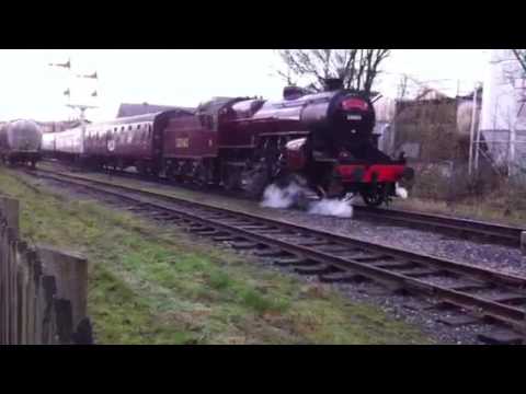 LMS Crab 13065 steam engine with tone leaving Ramsbottom 20 dec 2015 ...