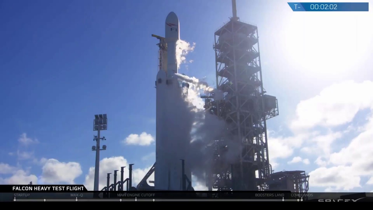 SpaceX Falcon Heavy Test Launch - (spärlicher) Kommentar - YouTube