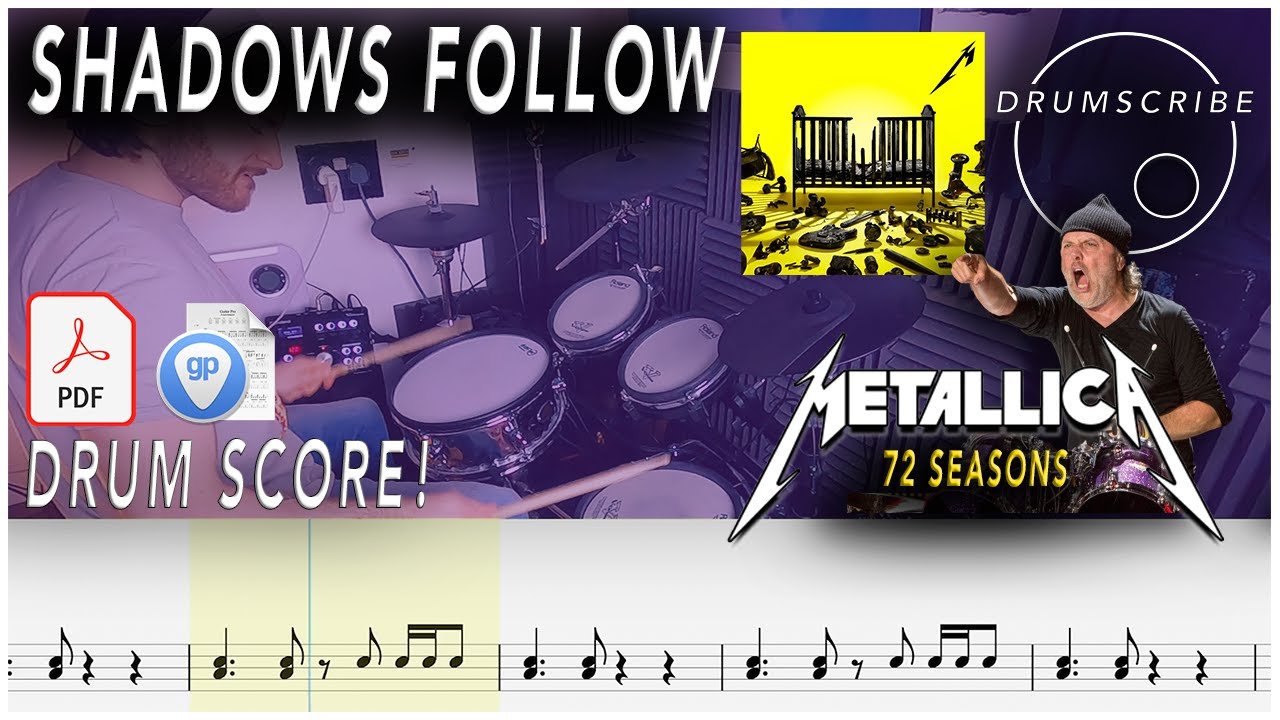 Shadows Follow (DRUMS ONLY) - METALLICA | DRUM SCORE Sheet Music | #89 ...