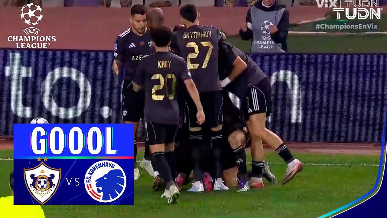 ¡Gol del Qarabag! Addai anota I Qarabag vs Copenhague | UEFA Champions ...