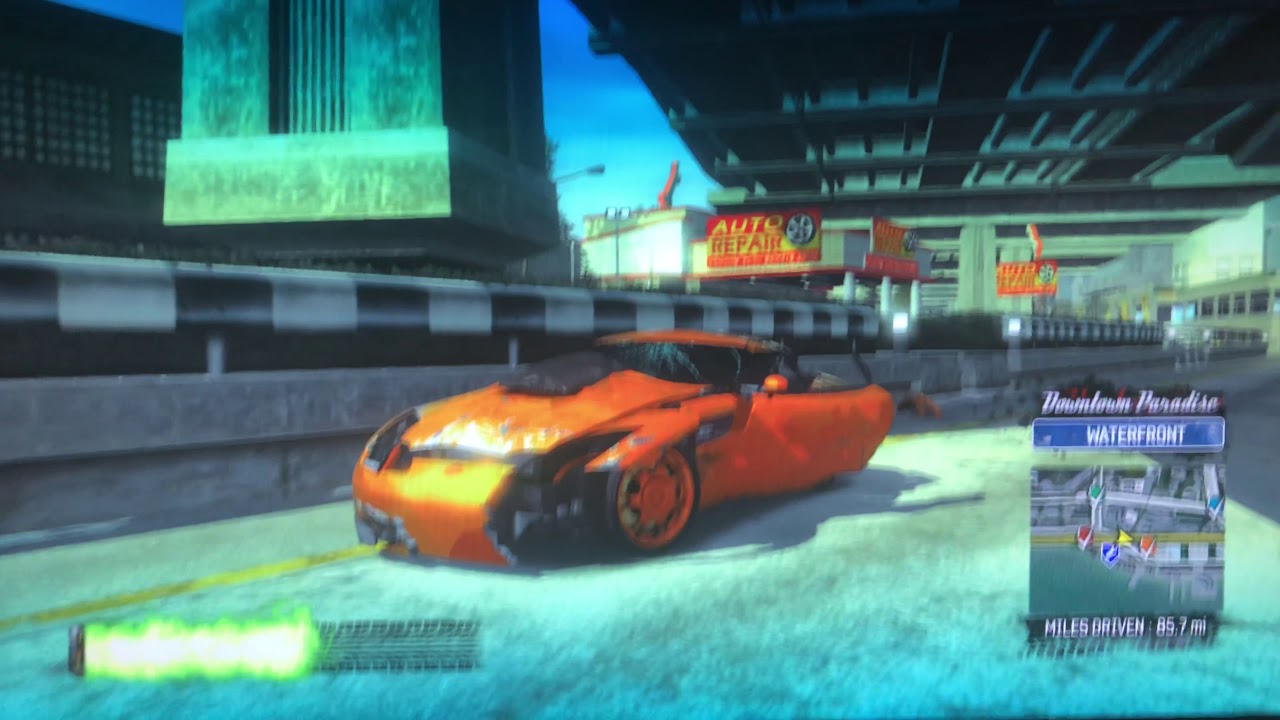 Burnout Paradise version 1.0 Solid Orange Hawker gameplay. - YouTube