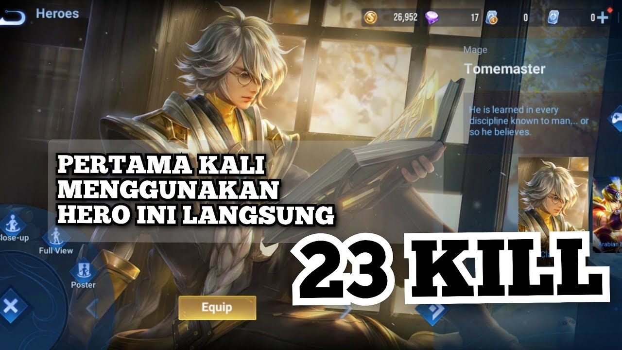 Tomemaster 23 Kill - Zhang Liang HOK Honor of Kings - YouTube