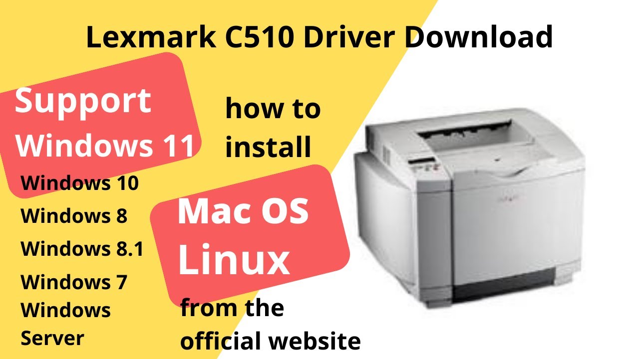 Lexmark C510 Driver Download and Setup Windows 11 Windows 10 - YouTube