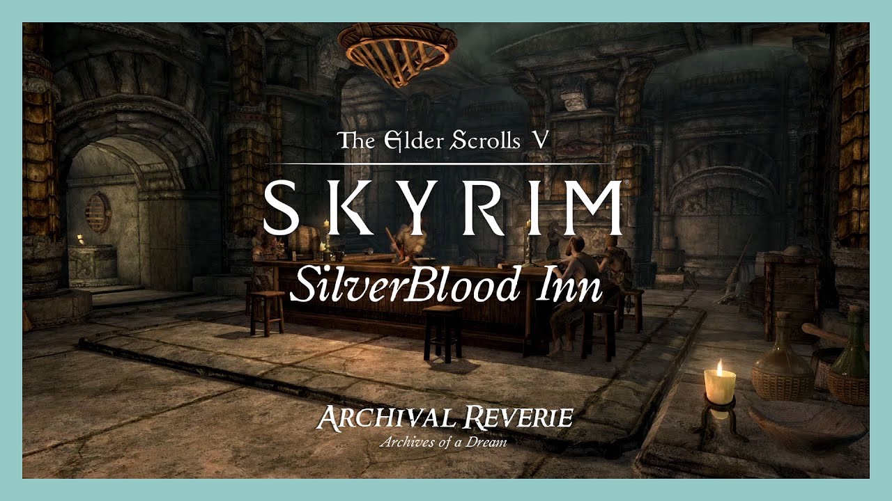Relax in The Silver-Blood Inn - Skyrim Ambience with Fireplace Ambience ...