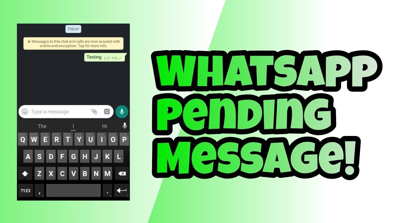 How To Fix WhatsApp Pending Message! - YouTube