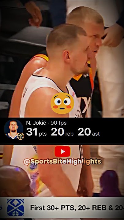 Nikola Jokic Has FIRST EVER 30-20-20 Game! 😳 #shorts - YouTube