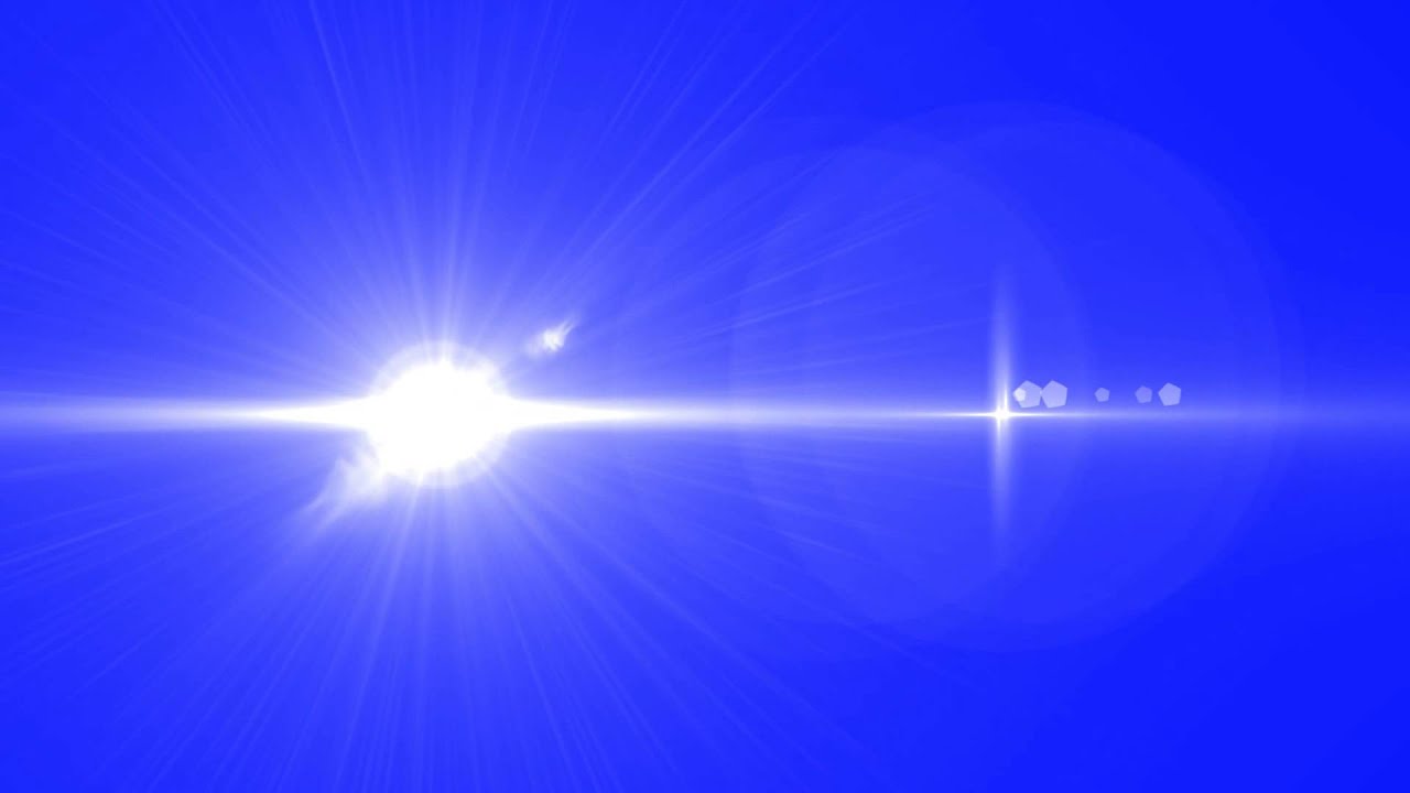 light of optical flare in blue screen free stock footage - YouTube
