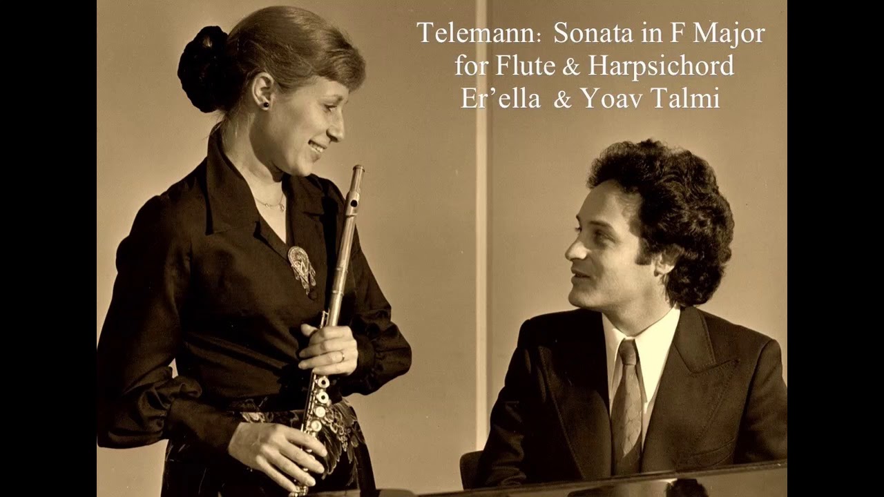 Telemann: Sonata in F Major for Flute & Harpsichord, Er'ella and Yoav ...