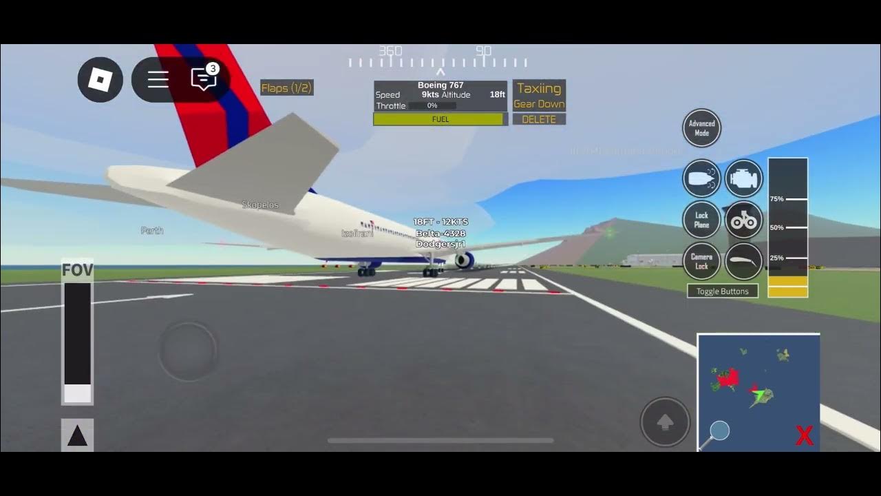 PTFS B767 Delta flight [Roblox] [gameplay] - YouTube