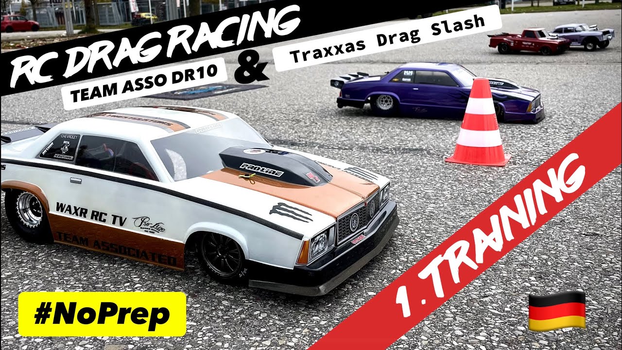 TRAXXAS DRAG SLASH / TEAM ASSO DR10 - NO PREP 🇩🇪 RC DRAG RACING / Setup ...