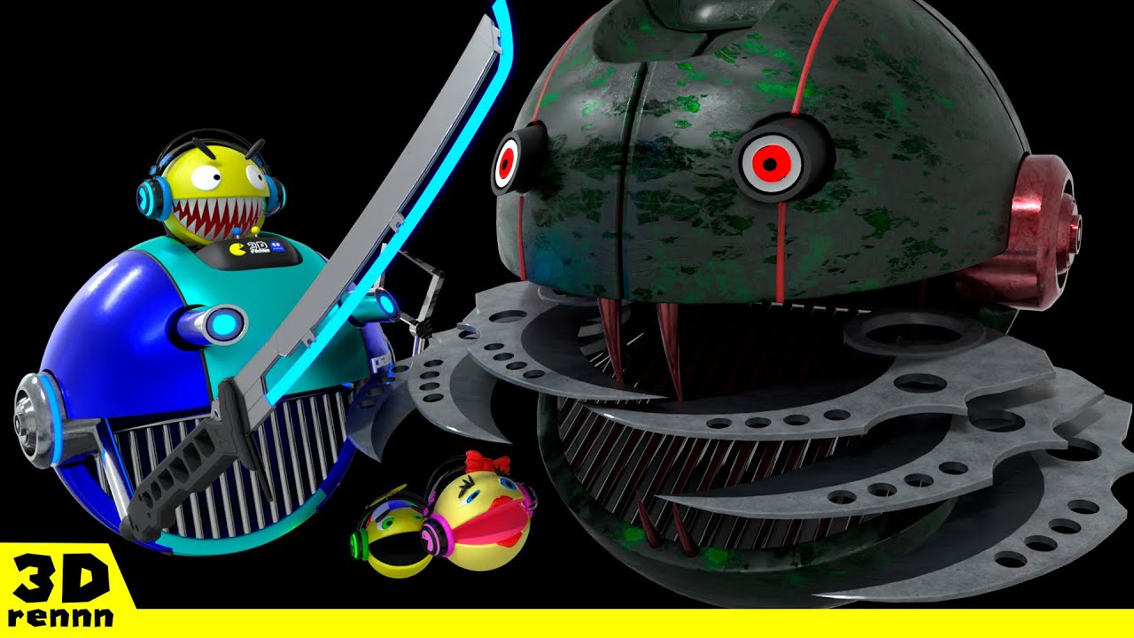 Pacman VS PREDATOR ROBOT PACMAN - YouTube