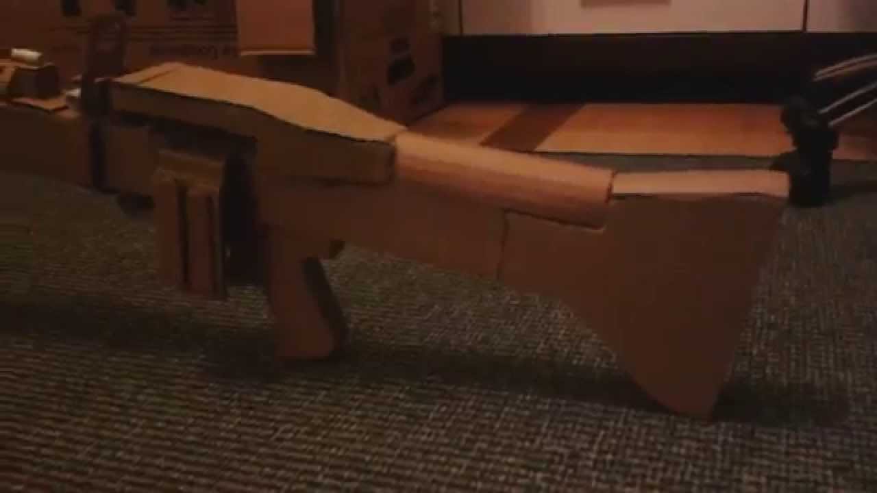 Homemade Cardboard M60 Machine Gun - YouTube